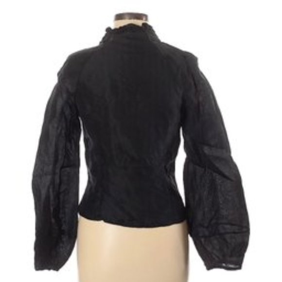 Peter Soronen | Tops | Peter Sorenan Black Silk Ruffled Blouse 8 | Poshmark